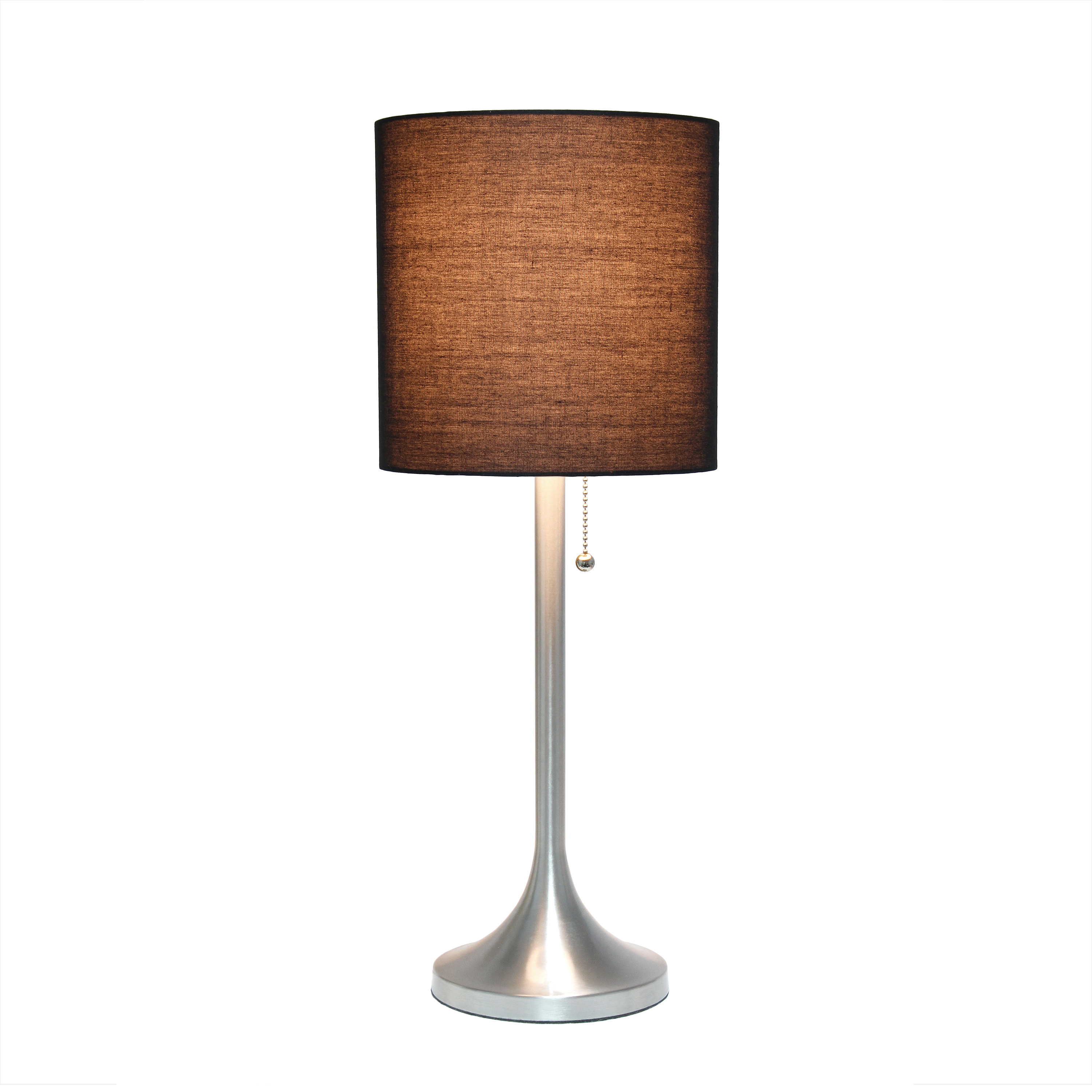 Simple Designs Tapered Table Lamp with Fabric Drum Shade - $33.2800 ...