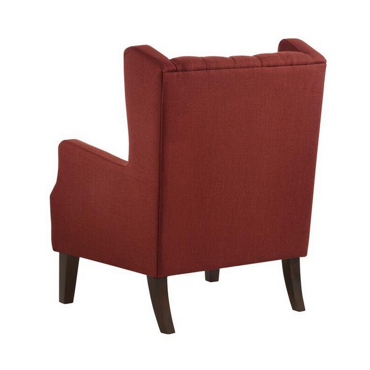 Benjara Keva 31 Inch Accent Chair, Deep Button Tufted Wingback, Smooth ...