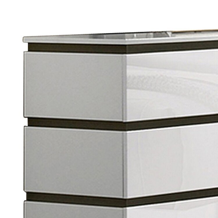 Benjara Nav 59 Inch Wide Dresser Chest with 6 Drawers, Concealed ...