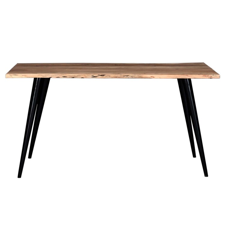 Benjara Zor 58 Inch Dining Table, Live Edge Acacia Wood, Light Oak ...