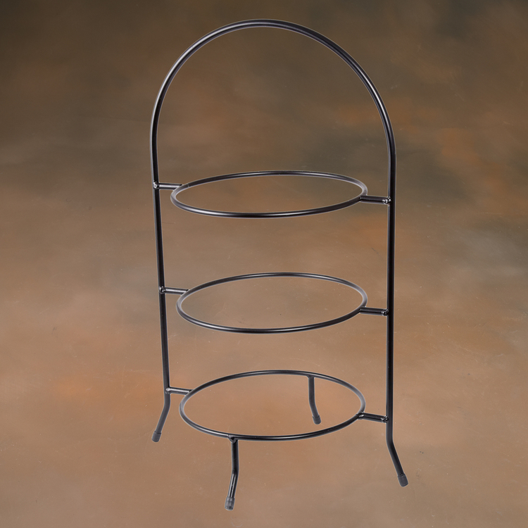 Creative Home Iron Works 3-Tier Metal Dinner Plate Rack Party Food ...