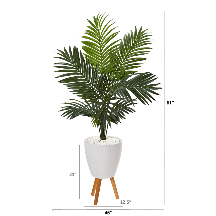 HomeStock 61In. Mediterranean Magic Palm Artificial Tree, 46" x 44" x ...