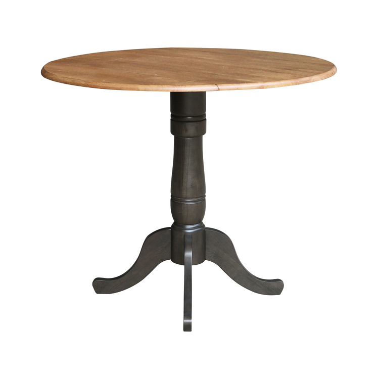 International Concepts 42 in. Round Dual Drop Leaf Counter Height ...