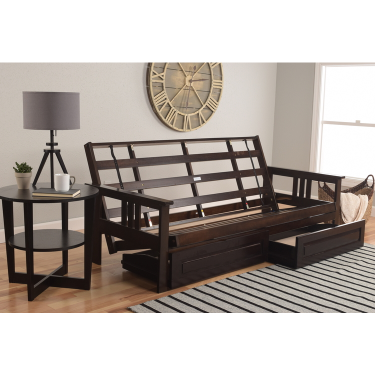 Maykoosh Island Oasis Futon Frame/Espresso Finish/Storage Drawers ...