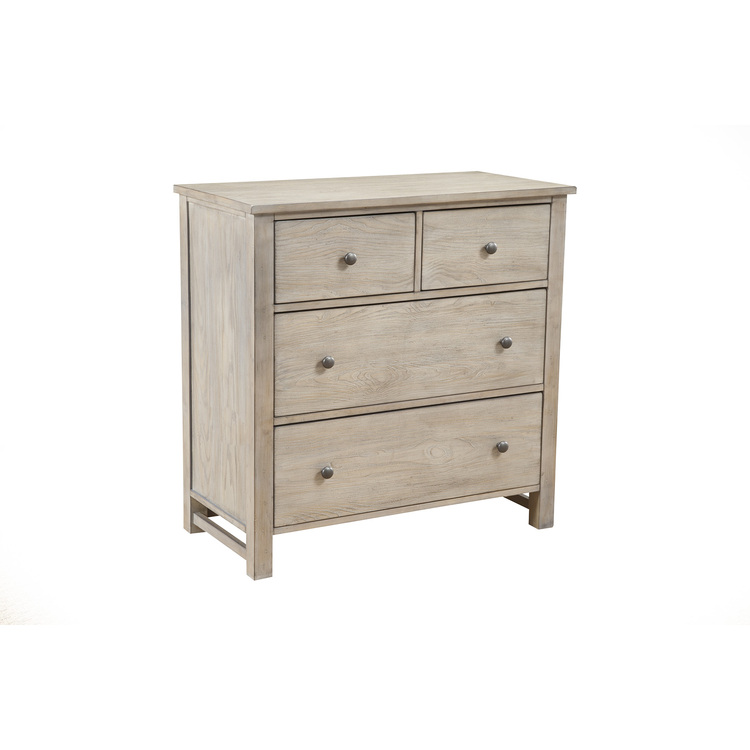 Classic 4 Drawer Dresser in Distressed White - OJCommerce.com