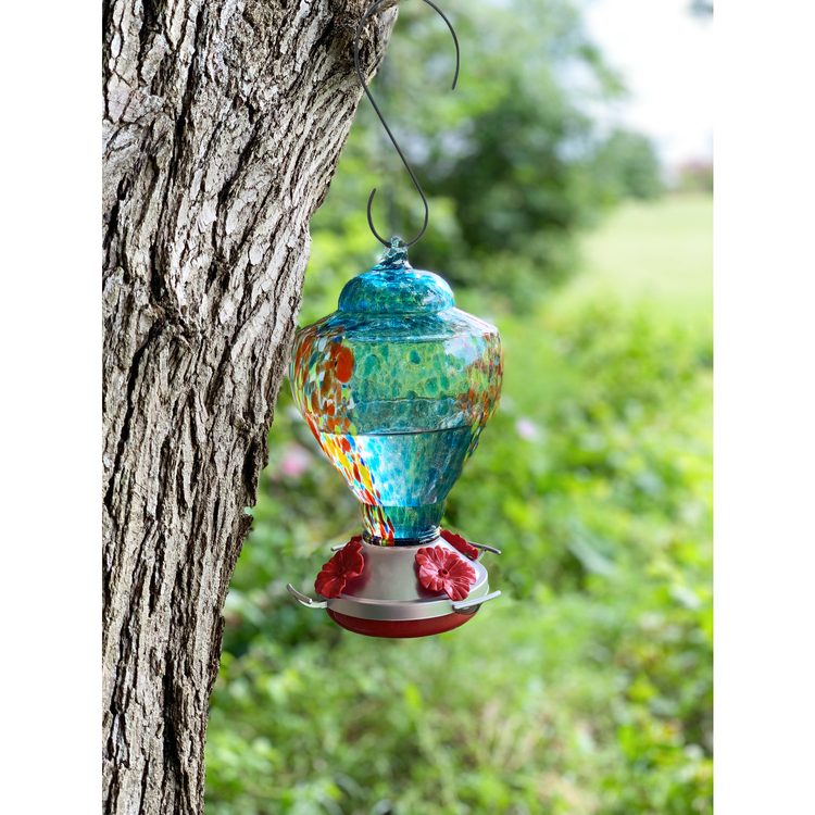 Colorful Multi Feed Hummingbird Feeder - Holds 37 Ounces Nectar ...