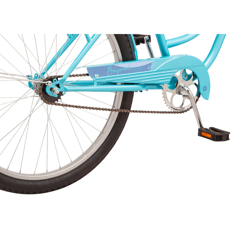 26"Inch Wheels, Schwinn Baywood 1 Deluxe Cruiser Bike, Single Speed, Teal - OJCommerce.com