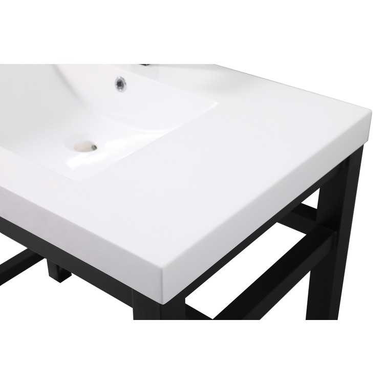 36" ADA Compliant Single Metal Bathroom Vanity - OJCommerce.com