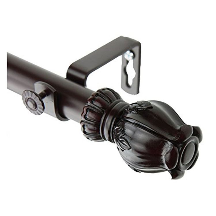 Modern Window Curtain Rod - Tension Mount, Adjustable, Decorative Home ...