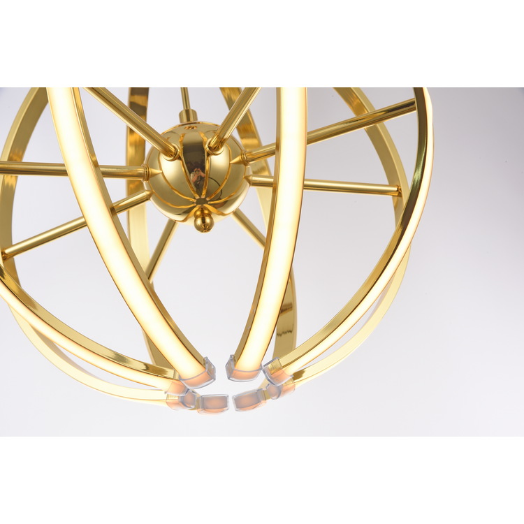Gold Frame LED Ceiling Fixture w/ Aluminum Frame & White Diffusers ...