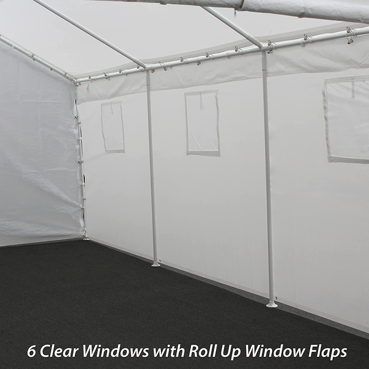 King Canopy 10x20 Enclosed Canopy - Hercules Carport with Snow Load Kit ...
