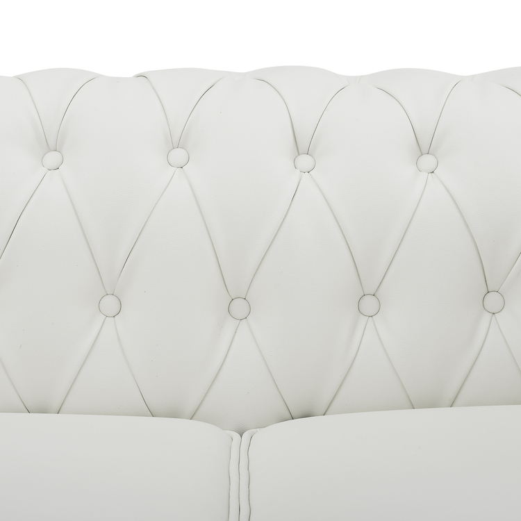 Emery Chesterfield Sofa & Accent Chair with Rolled Arms, Tufted ...