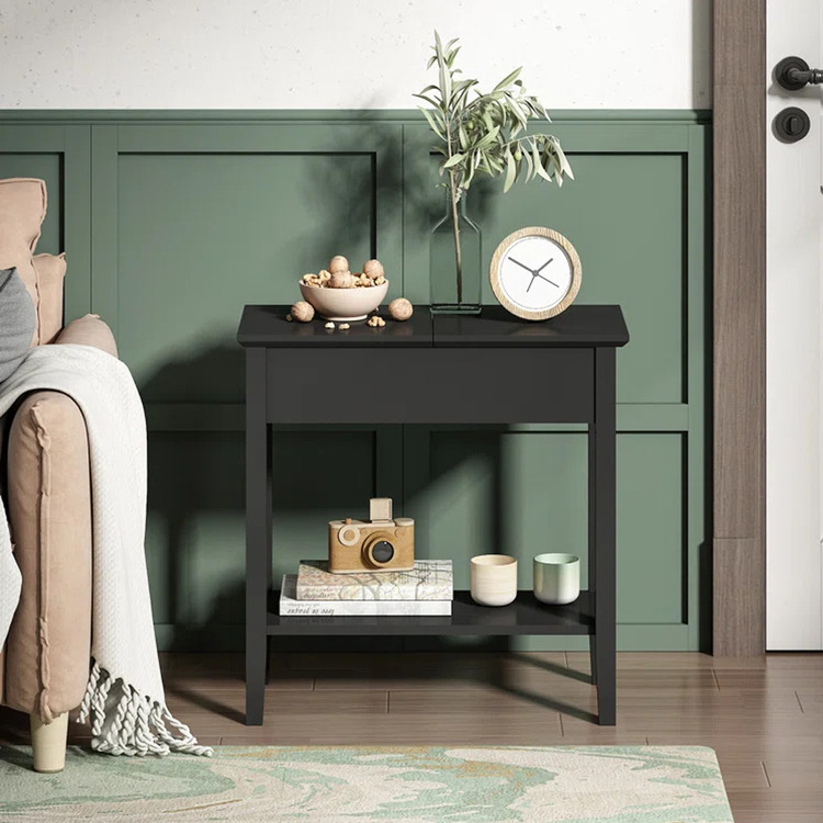 Naomi Home Roxy Flip Top End Table with Storage for Living Room ...