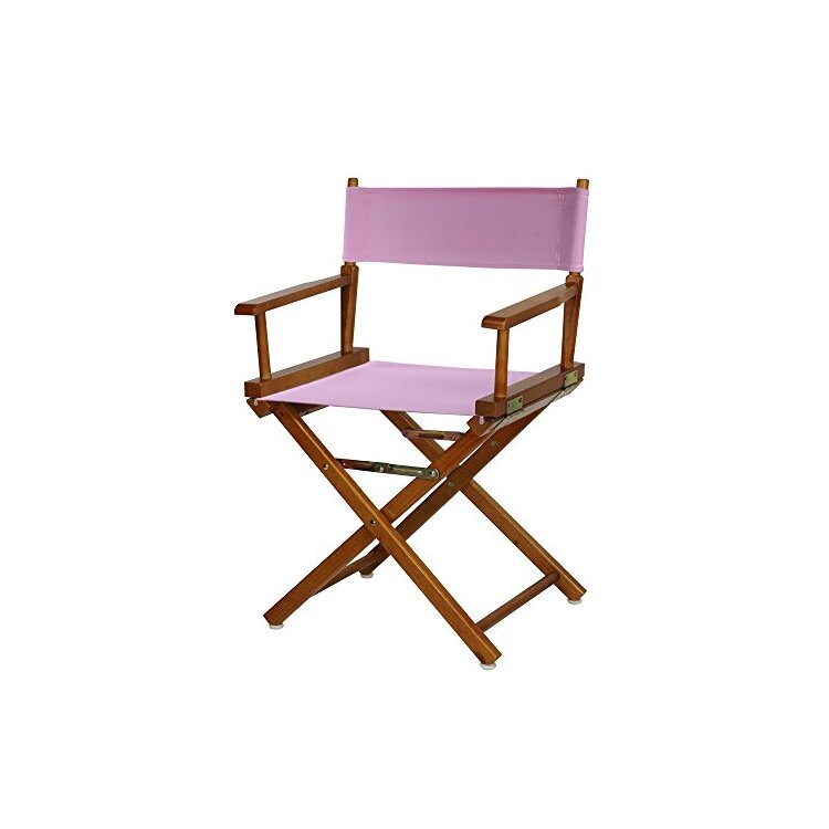 Casual Home 18" Director's Chair Honey Oak Frame-Pink Canvas ...