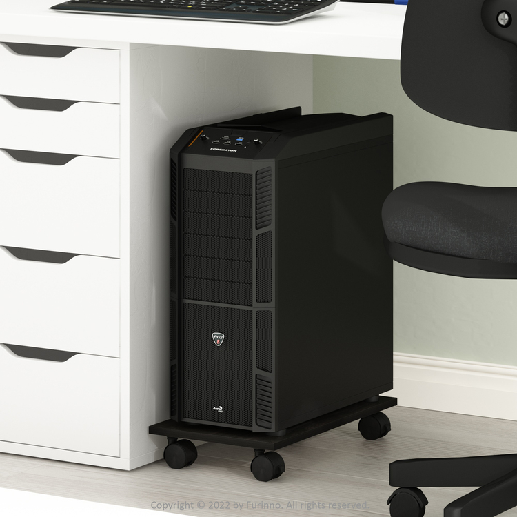 Furinno Econ Home Office Under Desk CPU/Printer Holder with Wheels ...