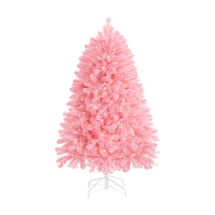 Martina Pink Christmas Tree Prelit, Realistic Artificial Christmas Tree ...