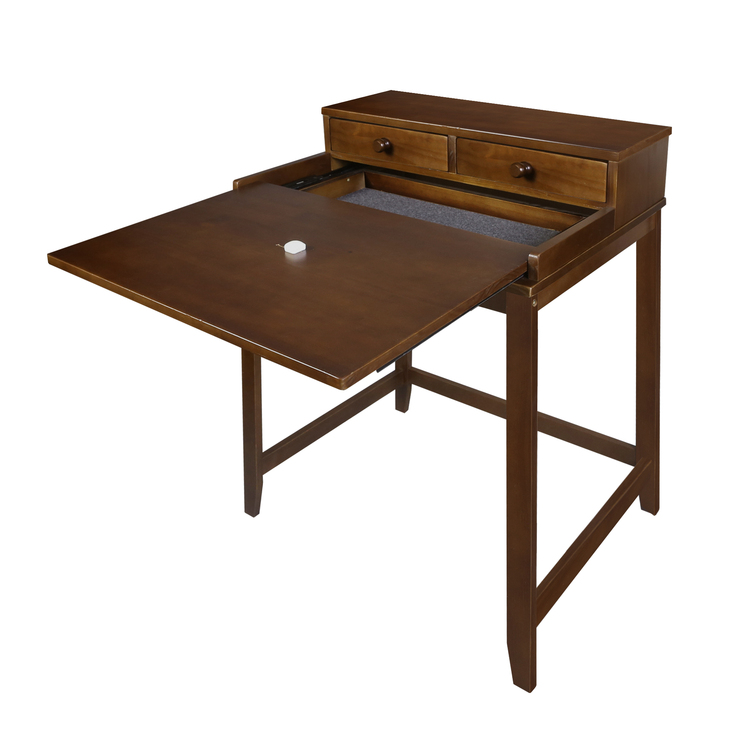 Casual Home Solid Wood Computer Desk with Hutch & Storage - OJCommerce.com