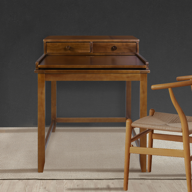 Casual Home Solid Wood Computer Desk with Hutch & Storage - OJCommerce.com