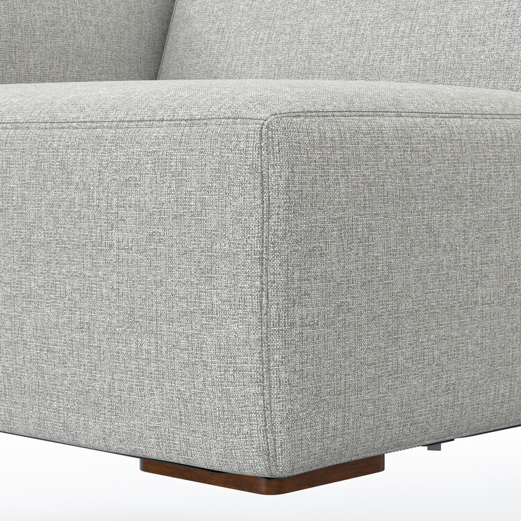 Simpli Home Rex Left-Arm Sofa Module in Tightly Woven Performance ...