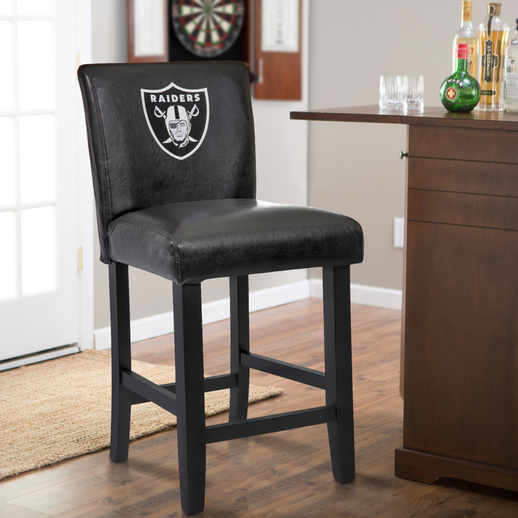 American Furniture Classics Raiders Bar Stools - 24" Parsons - NFL ...