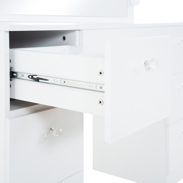 Makeup Vanity with 7 drawers and lights from Naomi Home - OJCommerce.com