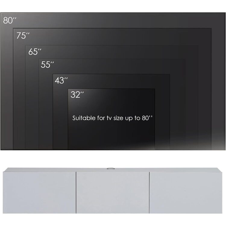 Floating TV Stand for Up to 75 inch TVs Wall Mounted - OJCommerce.com