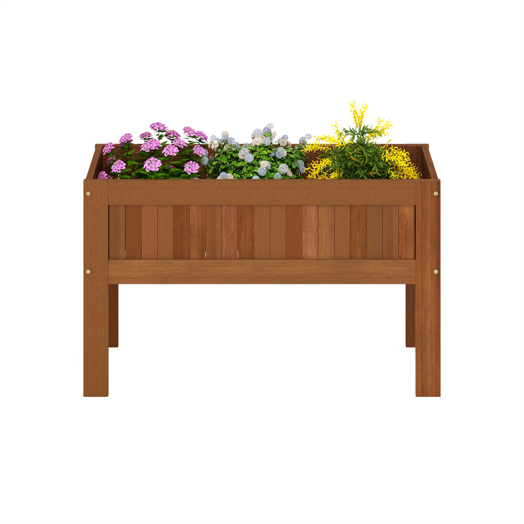 Furinno Tioman Outdoor Elevated Standing Planter Box, Raised Garden Bed ...