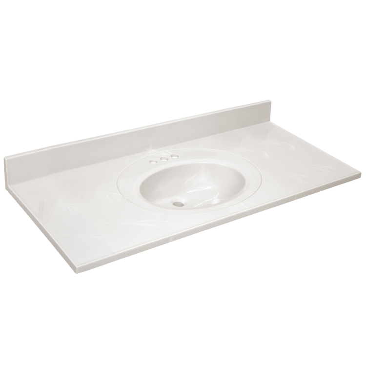 Design House 49-Inch Cultured Marble Vanity Top with Backsplash ...