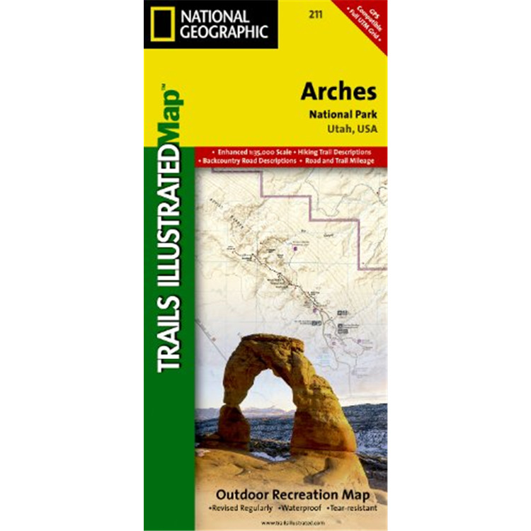 National Geographic Arches National Park Map #211 - OJCommerce.com