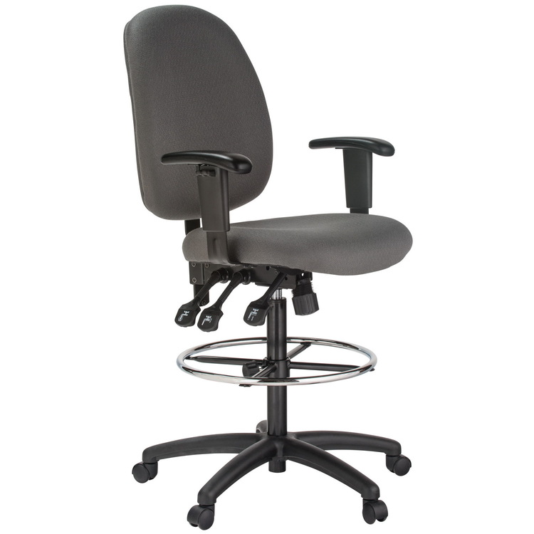 Tall Drafting Chair - Ergonomic Adjustable Office Chair with Lumbar ...