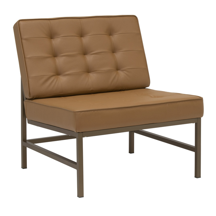 Studio Designs Home Ashlar Modern Metal Frame and Blended Leather ...