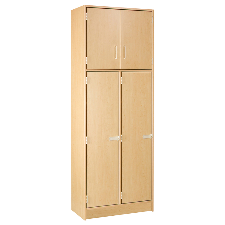 ID Systems 84" High Double Locker Storage with Upper & Lower Secured ...