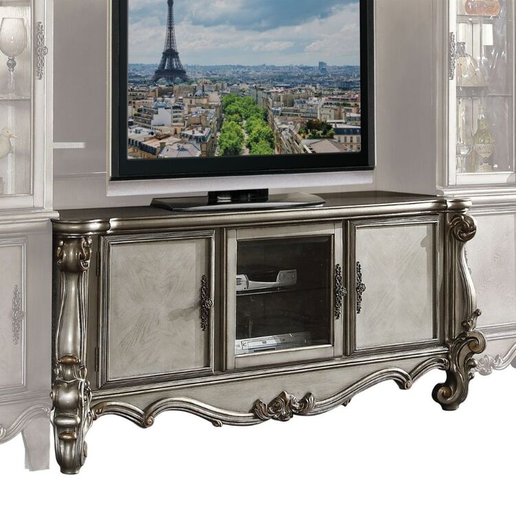 ACME Antique Platinum TV Console - 72" TV Stand - OJCommerce.com
