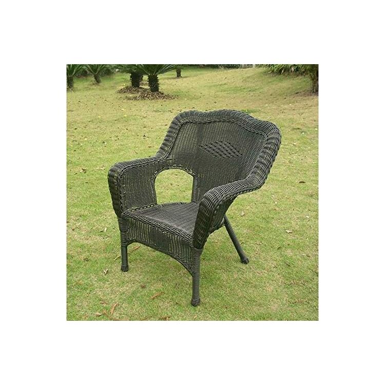 International Caravan Camelback Outdoor Resin Wicker Patio Chair ...