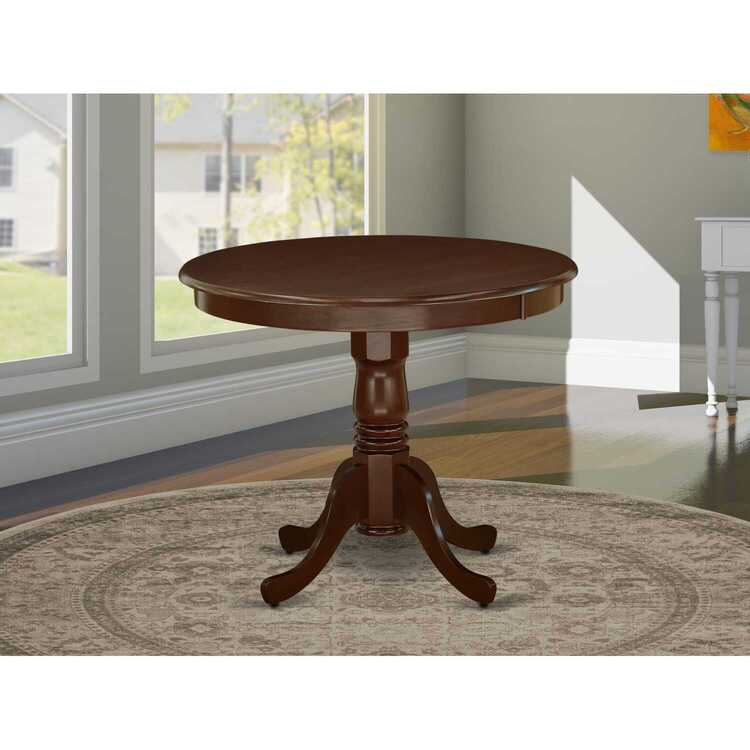 36-Inch Round Mahogany Dining Table for Small Spaces | HomeStock Furniture