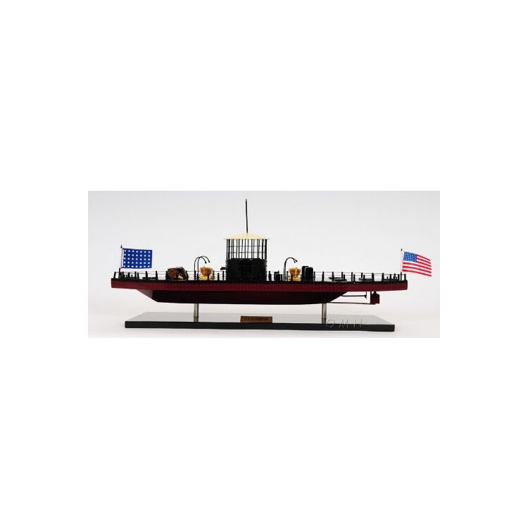 Fully Assembled Wood USS Monitor Civil War Ship Model - OJCommerce.com