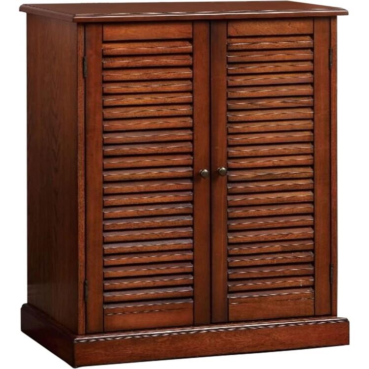 HomeStock Victorian Vintage Double Door Solid Wood Shoe Cabinet with ...