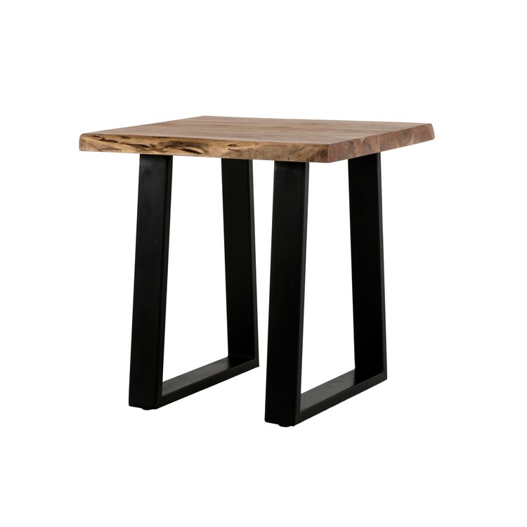 benjara-24-inch-end-table-rustic-style-brown-acacia-wood-top-tall