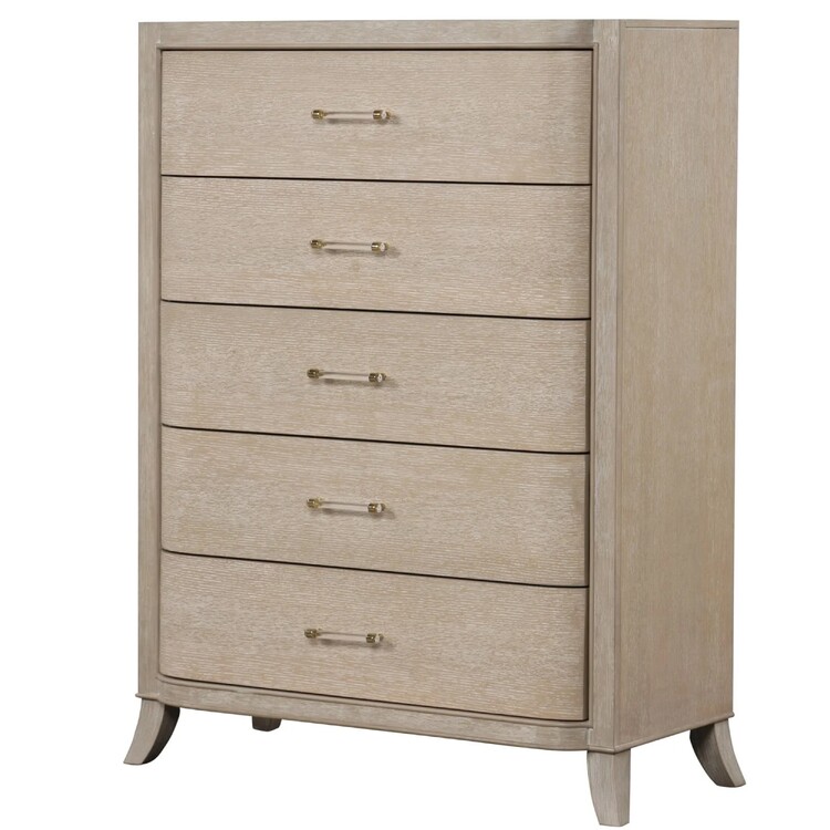 Benjara Fea Tall Dresser Chest, 5 Drawers, Natural Light Oak Brown ...