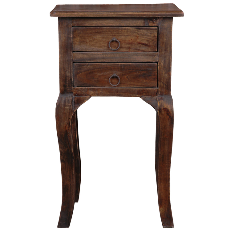 Sunset Trading Vintage Iron Brown Wood Side Table - Cottage Style End ...