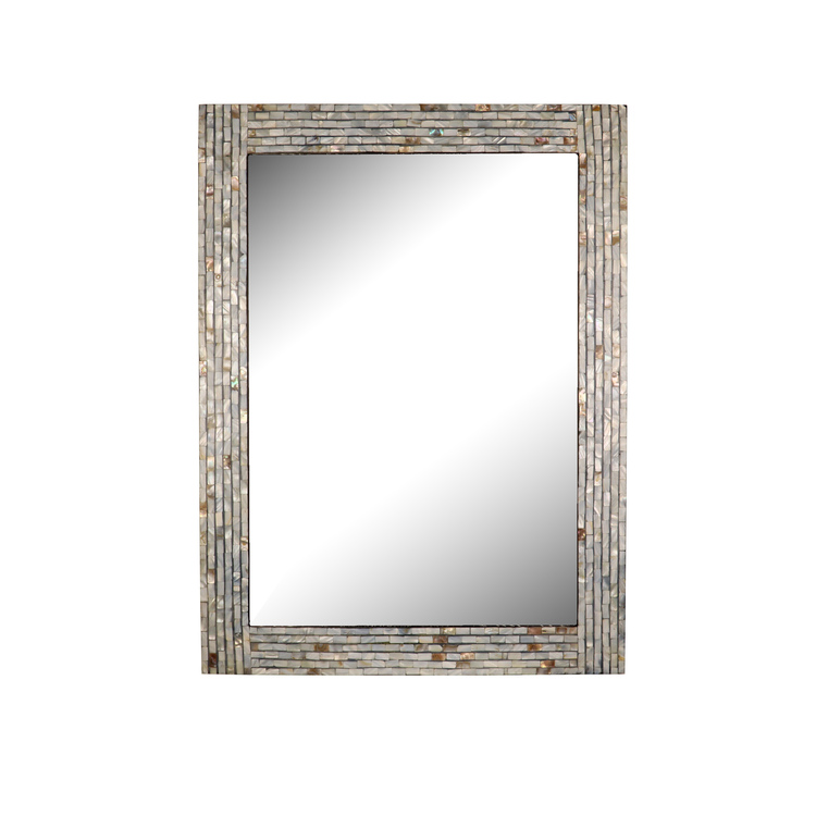 CHLOE Lighting S Reflection Seashell Finish Rectangular Framed Wall ...