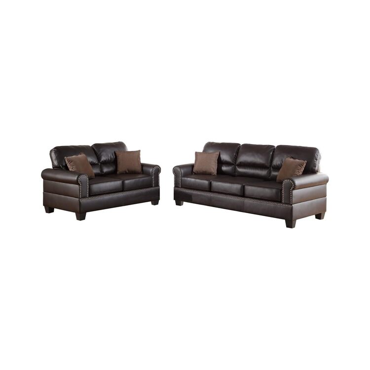Maykoosh Gothic Grandeur Furniture 2 Piece Faux Leather Living Room ...