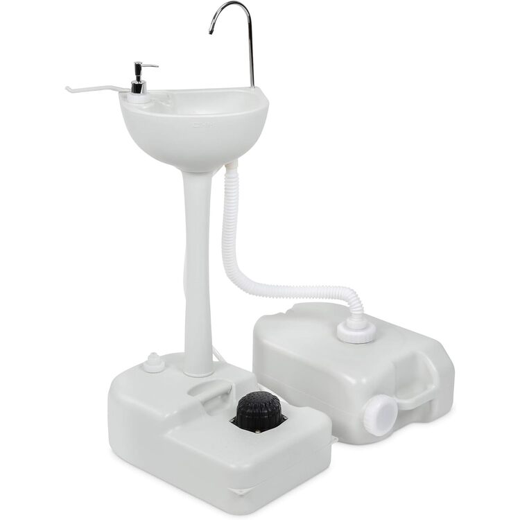 Hike Crew Camping Portable Sink, Outdoor Sink W/5 Gallon Water Tank & 6 ...