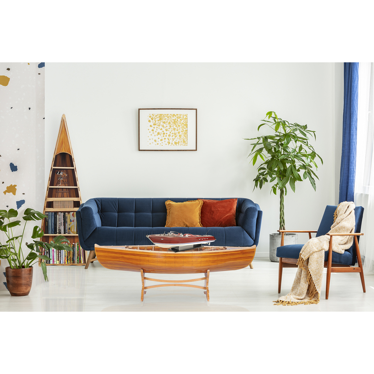 Old Modern Handicrafts Wooden Canoe Table 5 ft