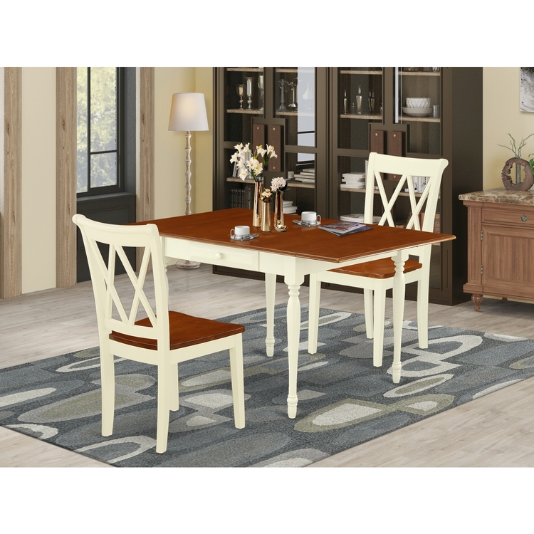 Small Dinette Set with 2 Chairs - 3 Piece Dining Table Set - Kitchen ...