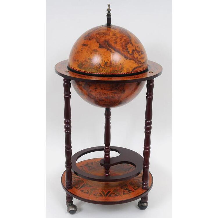 Old Modern Handicrafts Globe Bar Table 330mm 4 Legs Stand - Red ...