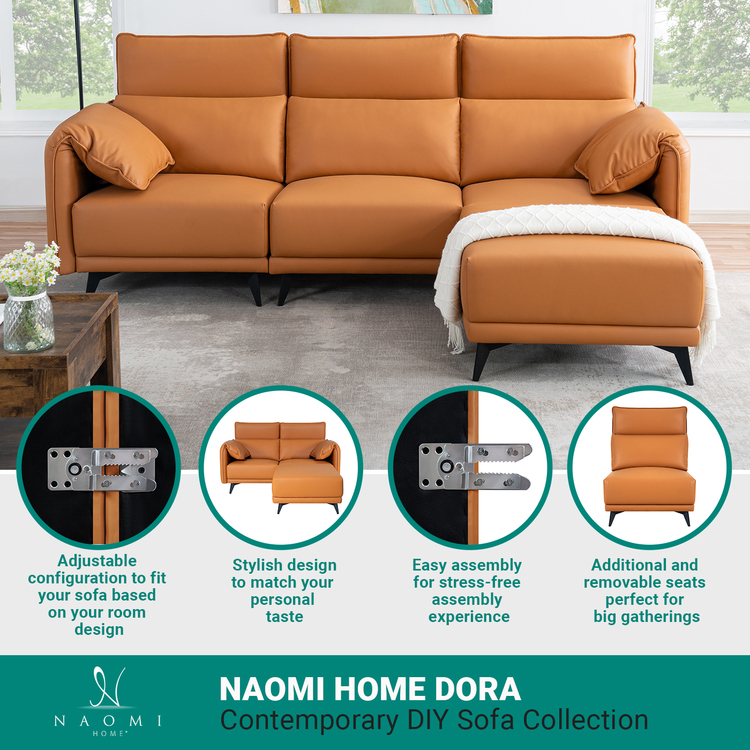 Naomi Home Dora Contemporary DIY Sofa Collection - OJCommerce.com
