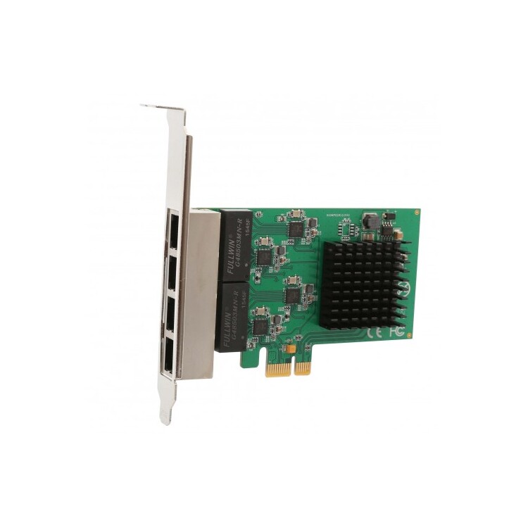 IOCrest 4 Port Gigabit Ethernet PCI-e x1 Ethernet Network Interface ...