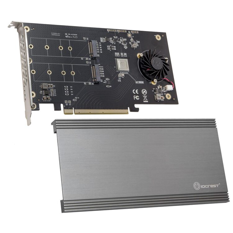 IOCrest Dual M.2 NVMe Ports RAID to PCIe 3.0 x16 Interface ( x8 ...