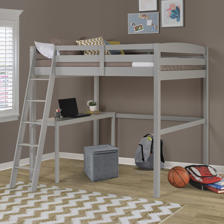 Tribeca Full Size High Loft Bed with Desk